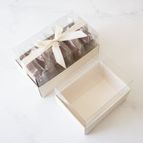 Natural Cookie Box with Clear Lid - Pack of 5 – The Kitsune & Co.