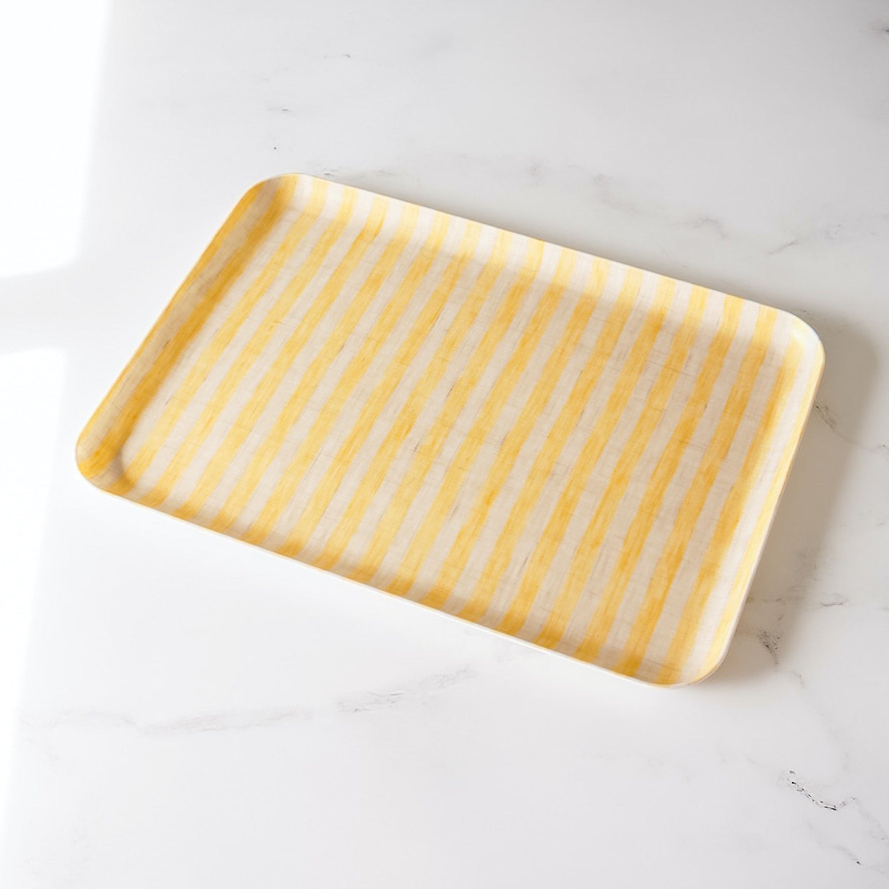 Yellow Striped Linen Coated Tray by Fog Linen Work – The Kitsune & Co.